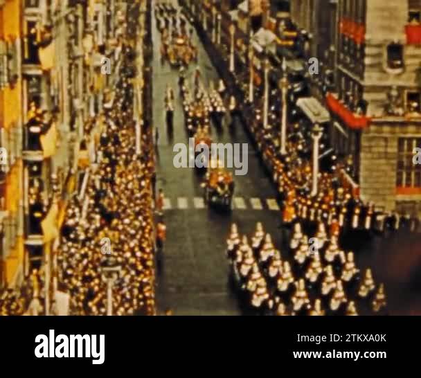 London, United Kingdom 2 June 1953: Step back in time and witness the ...