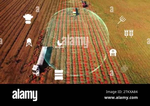 agriculture smart farming technology - industry 4.0.Concept of ...