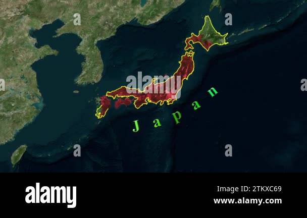 Japan Map - Animated 3D Stock Video Footage - Alamy