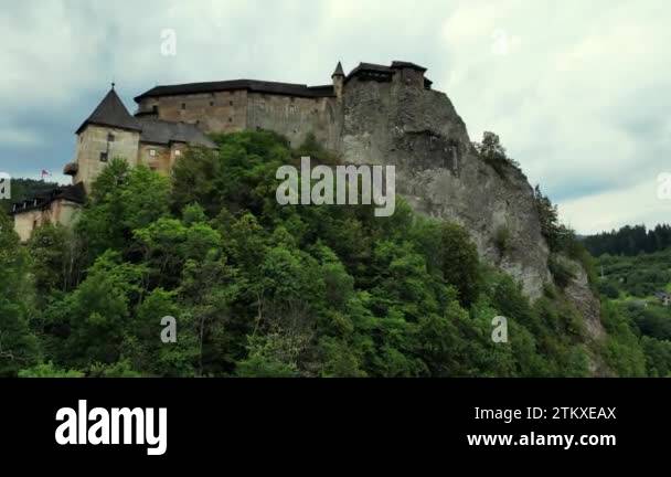 Orava castle - Oravsky Hrad in Oravsky Podzamok in Slovakia. Medieval ...