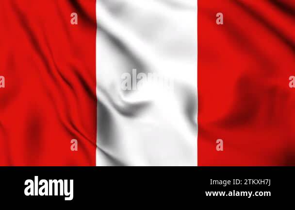Peru waving flag 4K animation video. Peru waving flag seamless looping ...