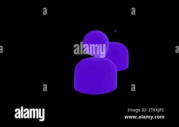 Users group icon Three people loop Animation video transparent ...