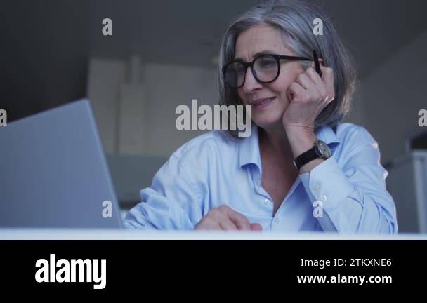 Woman reading emails laptop Stock Videos & Footage - HD and 4K Video ...