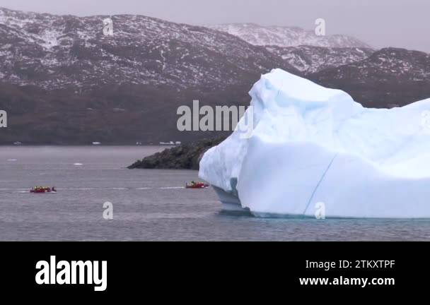 Arctic landscape. Icebergs and global warming. Arctic glacier. Polar ...