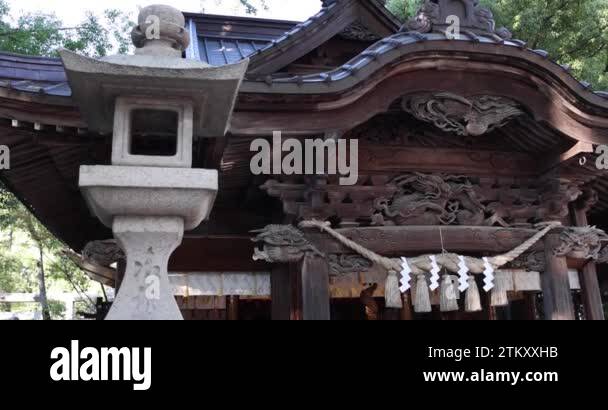 A traditional landscape at Tanashi Shrine in Tokyo. Nishitokyo district ...
