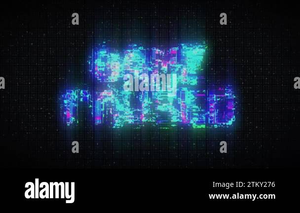 Retro GAME PAUSED text on old tv vhs glitch noise screen Stock Video ...