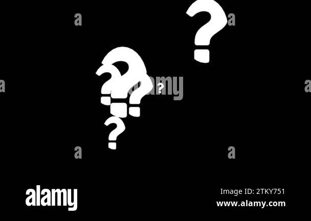 Question mark popping time remap animation alpha channel transparent ...