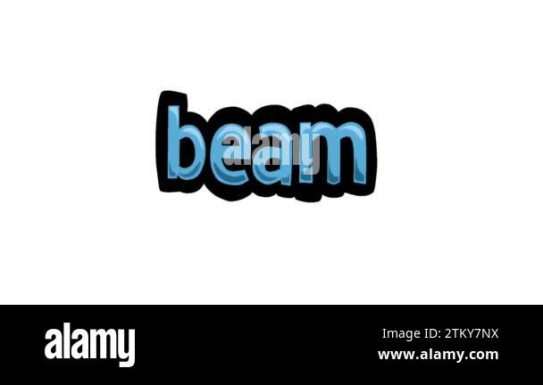 White screen animation video written BEAM Stock Video Footage - Alamy
