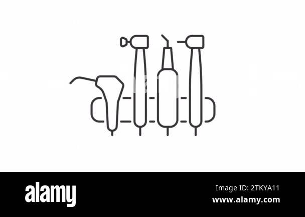 Animated dental clinic loader. Dentistry. Simple linear loading icon ...