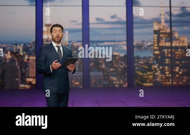 Tv breaking news anchorman Stock Videos & Footage - HD and 4K Video ...