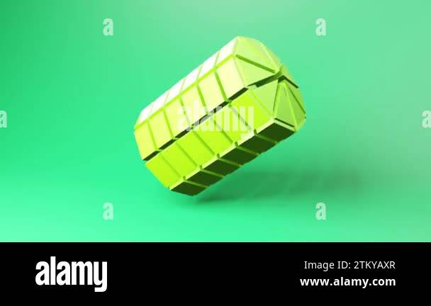 Cylinder. Techno 3d geometric video animation background. Looping 3D ...