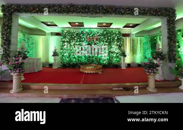 Haldi Backdrop on an Indian wedding at the time of haldi ceremony Stock ...