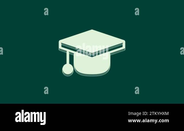 White graduation cap icon Stock Videos & Footage - HD and 4K Video ...