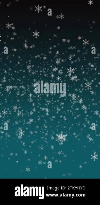 The animated vertical background features snowflakes falling from the ...