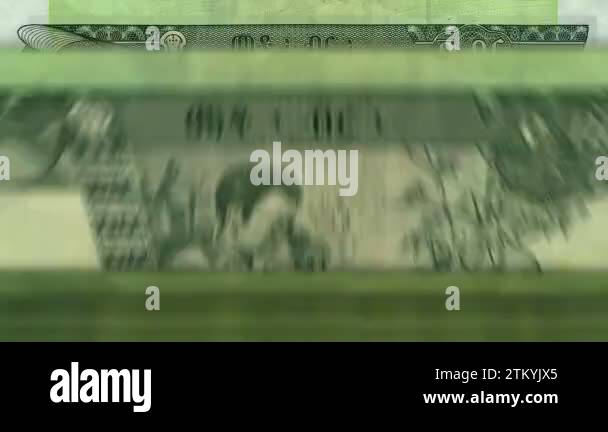 Ethiopia money Ethiopian Birr money counting machine with banknotes ...