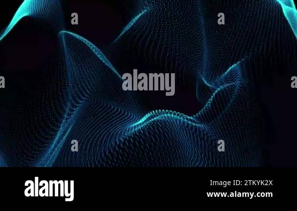 Abstract Trapcode Form Digital Particle Wave And Soft Fractal Motion Background Animation Cyber