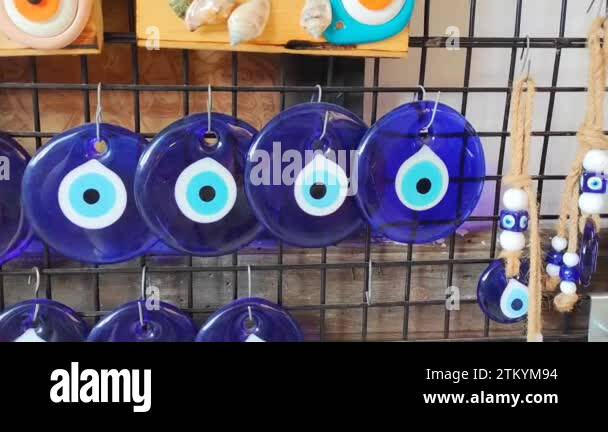 Traditional oriental blue Turkish amulets from the evil eye of Fatima's ...