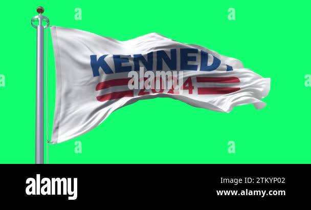 San Diego, US, oct 2 2023: Kennedy 2024 presidential campaign flag ...