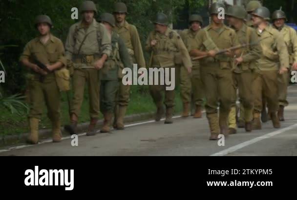 American soldiers in wwii reenactment Stock Videos & Footage - HD and ...