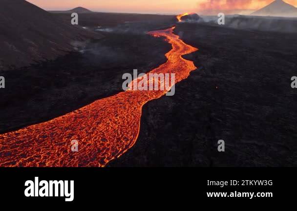 Volcano eruption lava river flows Stock Videos & Footage - HD and 4K ...