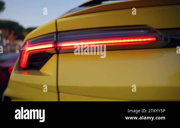 ROME, ITALY - NOVEMBER 7, 2022: Rear headlights of exclusive ...