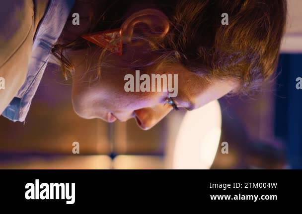 Vertical video: Pensive employee planning business investment, thinking about research plan to ...