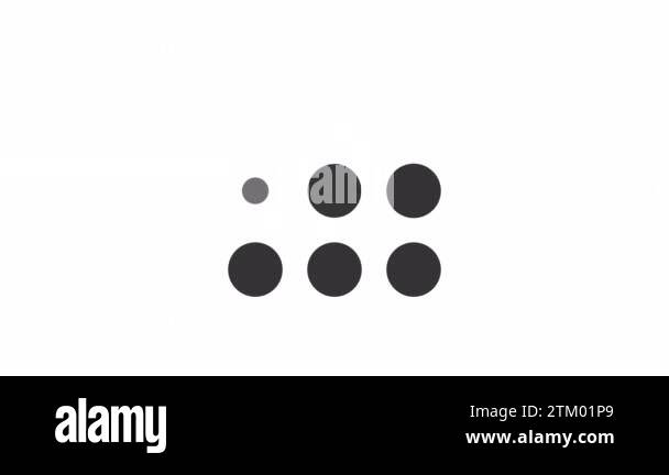Animated disappearing dots loader. Missing circles. Simple black and ...