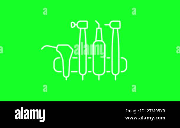 Animated dental clinic loader. Simple white line loading icon. Loop HD ...