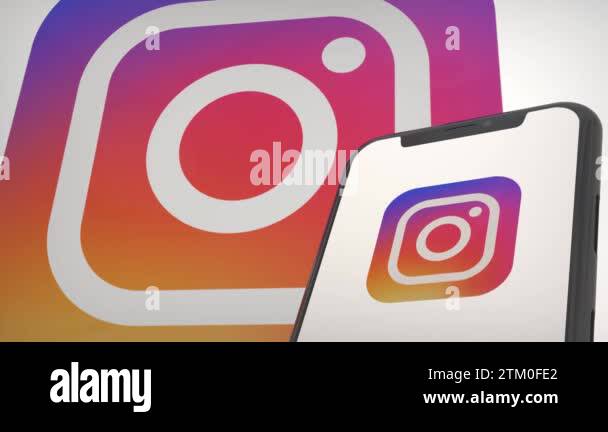 Instagram logo screen app Stock Videos & Footage - HD and 4K Video ...
