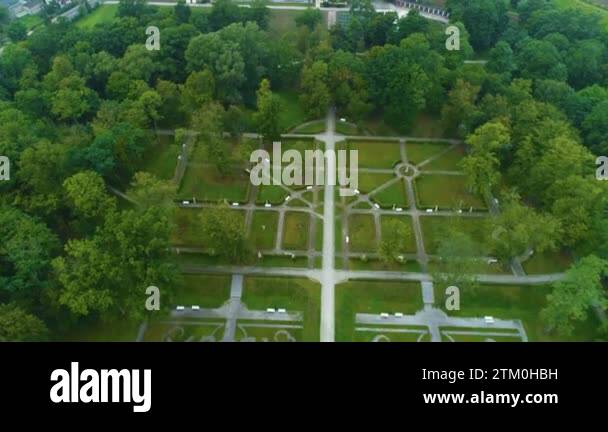 Gardens At The Palace Skierniewice Ogrody Palac Aerial View Poland ...