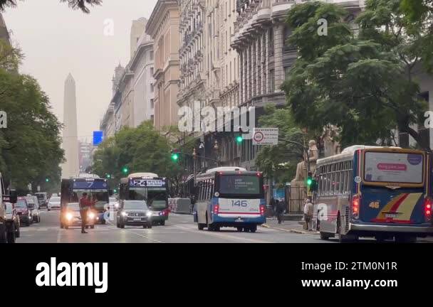 Center of Buenos Aires, Capital of Argentina, with the Famous Monument ...