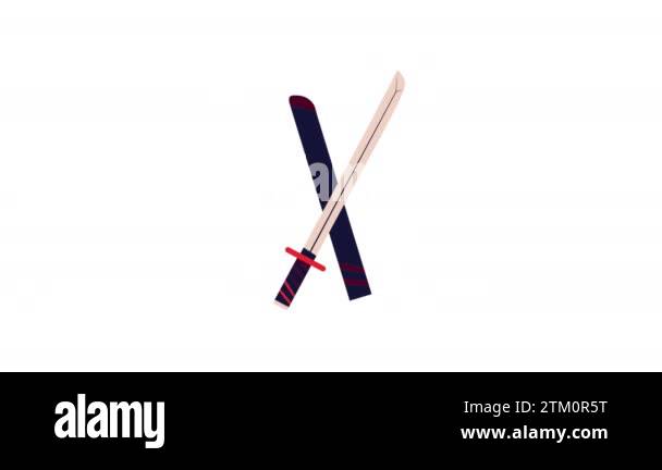 Samurai katana sword illustration Stock Videos & Footage - HD and 4K ...