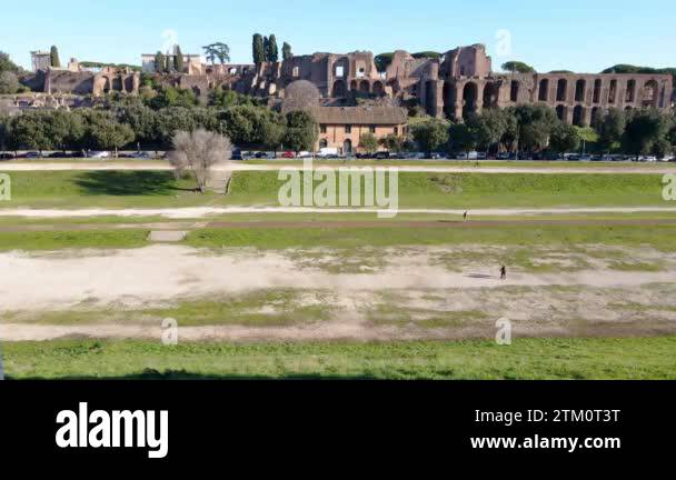 Ruins of antique Italian architecture in the downtown of Rome city ...