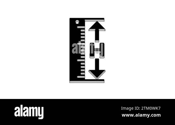 Measuring height length icon ruler Stock Videos & Footage - HD and 4K ...