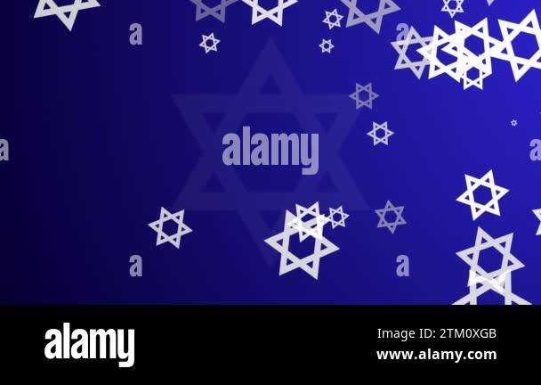 National symbol of Israel is the hexagonal Star of David. Animation in ...