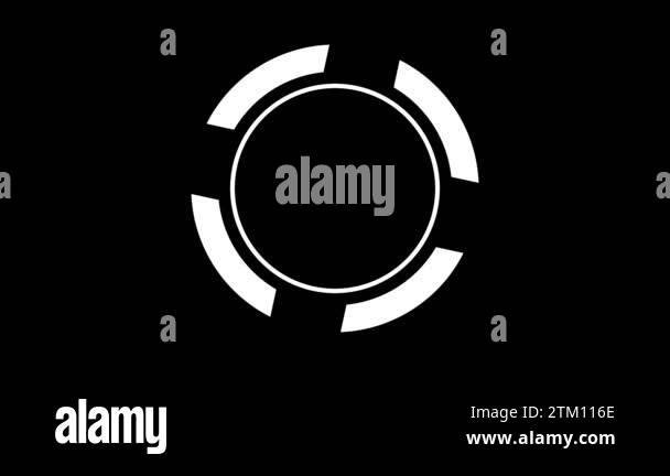 Loading circle icon loop on black background. 60 fps 3D animation Stock Video Footage - Alamy