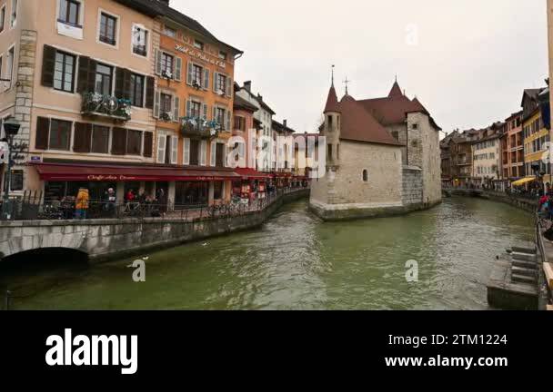 Annecy,France.January 2023.Enchanting glimpse of the historic center ...