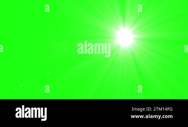 Sun isolated on green screen. Sunlight overlay light effect, seamless ...