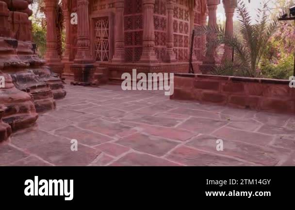 ancient hindu temple architecture with bright blue sky from unique ...