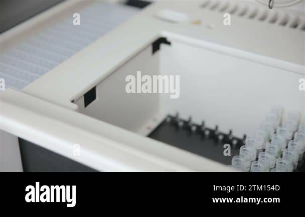 Pharmaceutical automated modern medical equipment working with ...