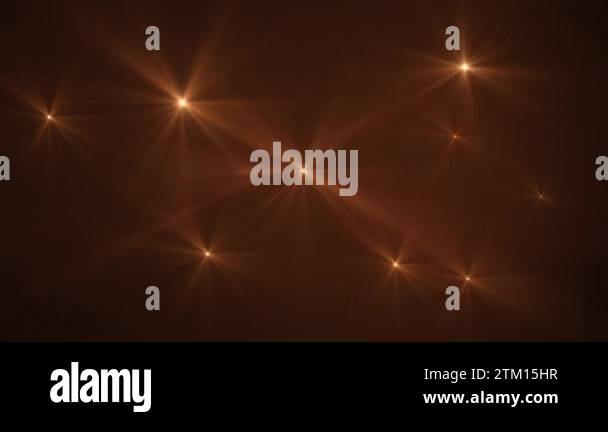Abstract Loop flickering glow gold flashing optical lens flares ...