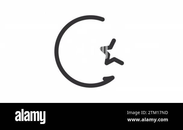 Animated islam linear icon. Monotheistic religion. Faith and worship ...