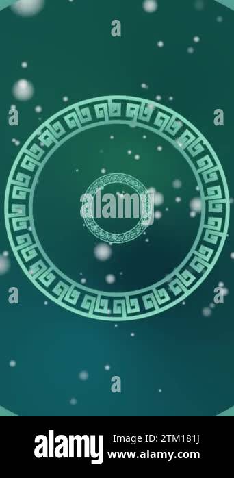Relaxing ambient motion graphic with circular ornamental patterns in ...