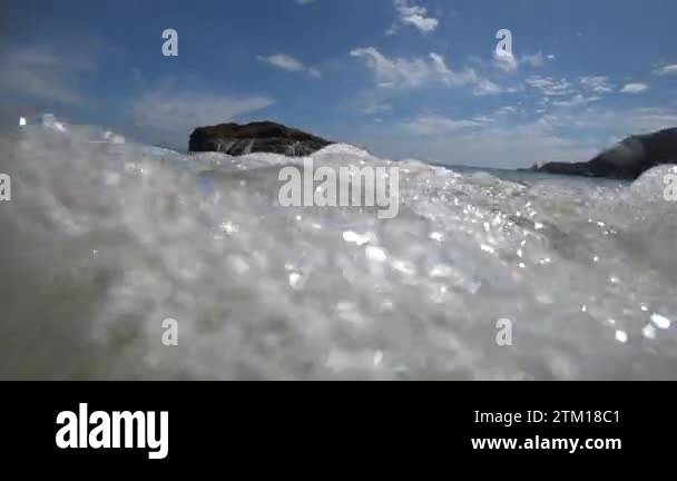 A world of movement beneath waves, in slow-mo that reveals beauty of the ocean Stock Video ...