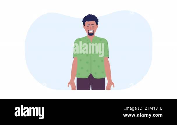 Animated creating audience. Famous influencer. Attracting social media ...