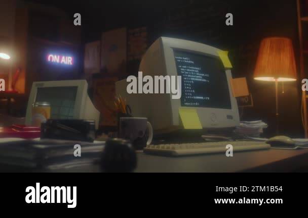 Old desktop computer on table Stock Videos & Footage - HD and 4K Video ...