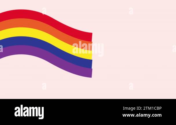 Pride Love and LGBT color flag stripes animated background in 4K video ...