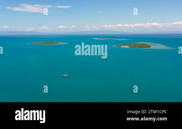 Tropical Islands and blue sea. The Strait Of Cebu,Philippines Stock ...