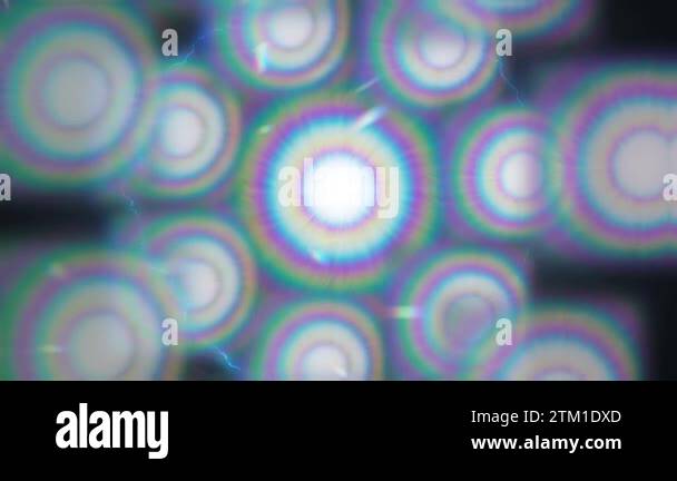 Prism circular lens increasing light intensity animation background. 2D ...