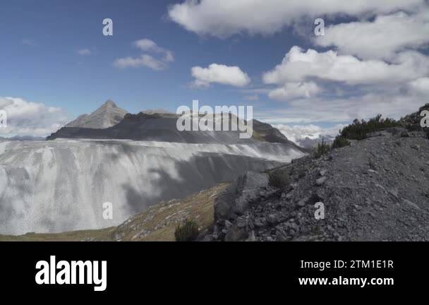 mine in the high country of the andes mountains in Peru, with view over ...